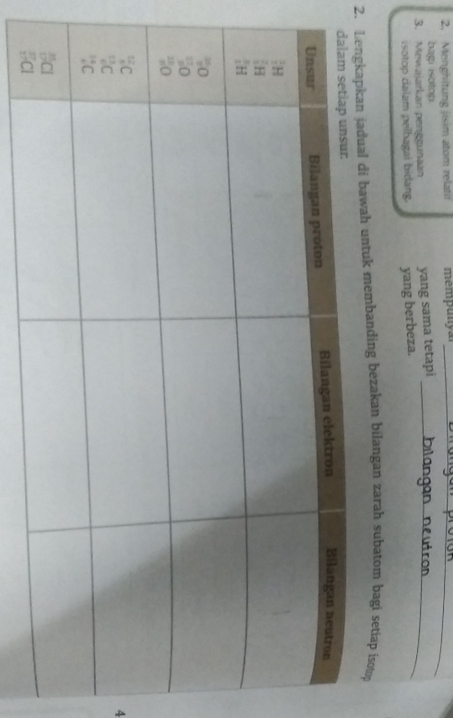 2. Lengkapkan jadual di bawah untuk | StudyX