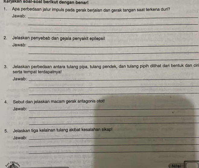 1. Apa perbedaan jalur impuls pada gerak | StudyX