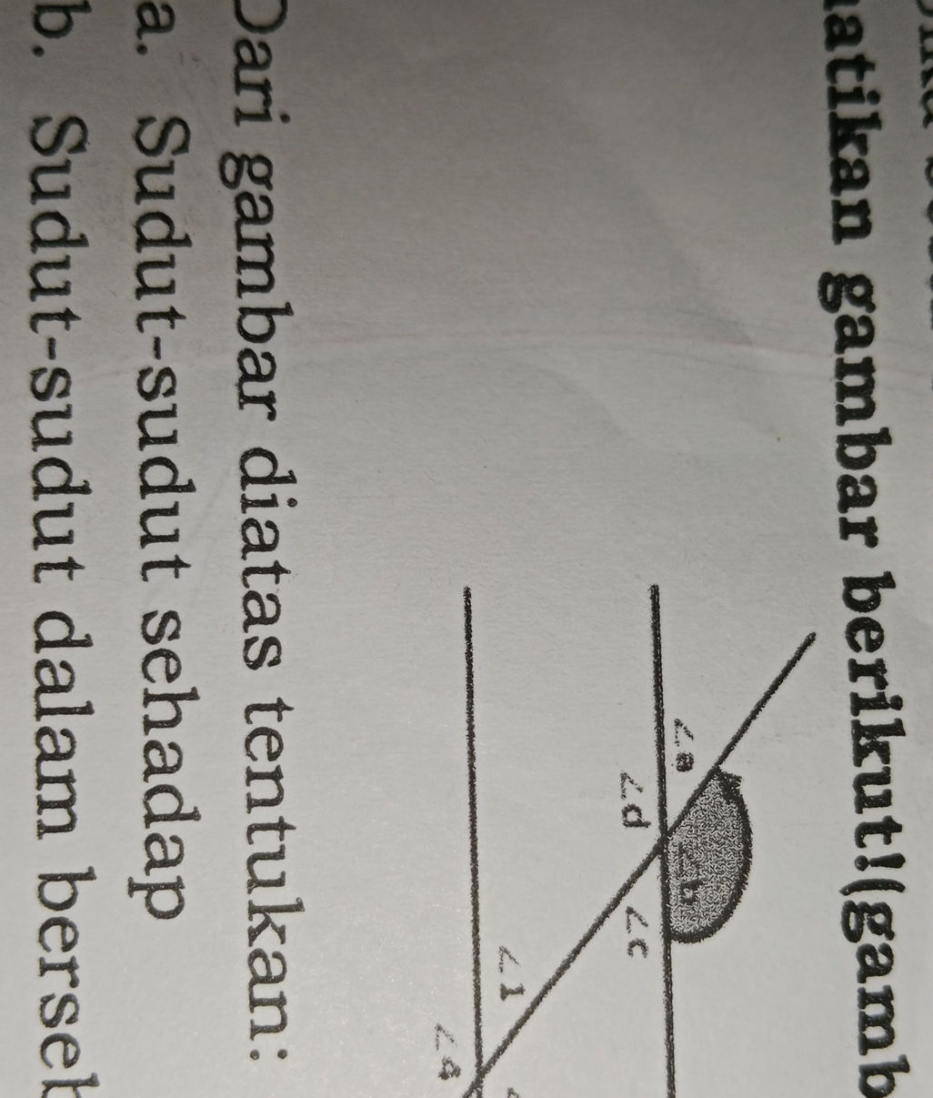 hatikan gambar berikut!(gamb Dari gambar | StudyX