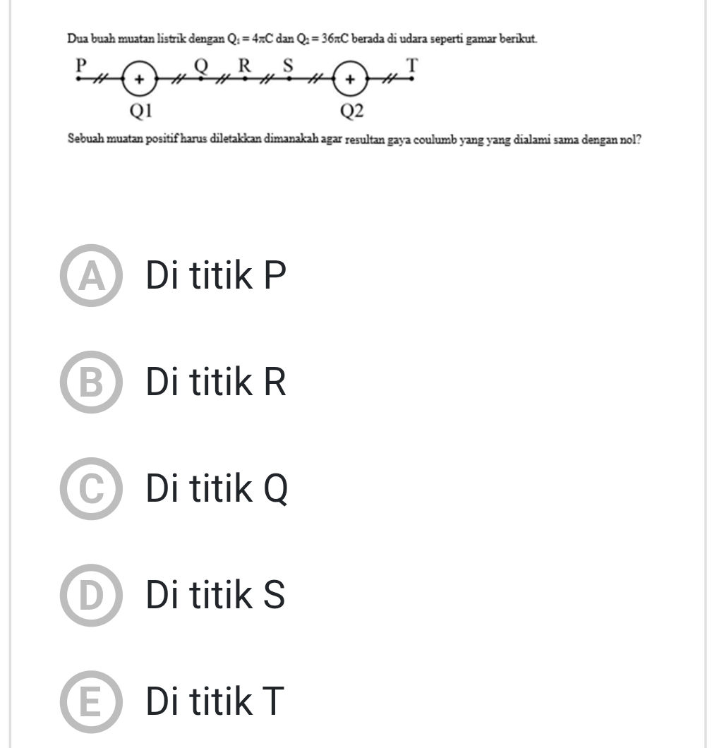 Dua buah muatan listrik dengan $Q_1 = 4 C$ | StudyX