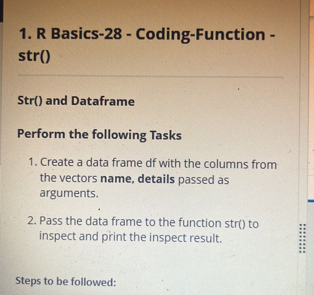 Perform the following Tasks 1. Create a | StudyX