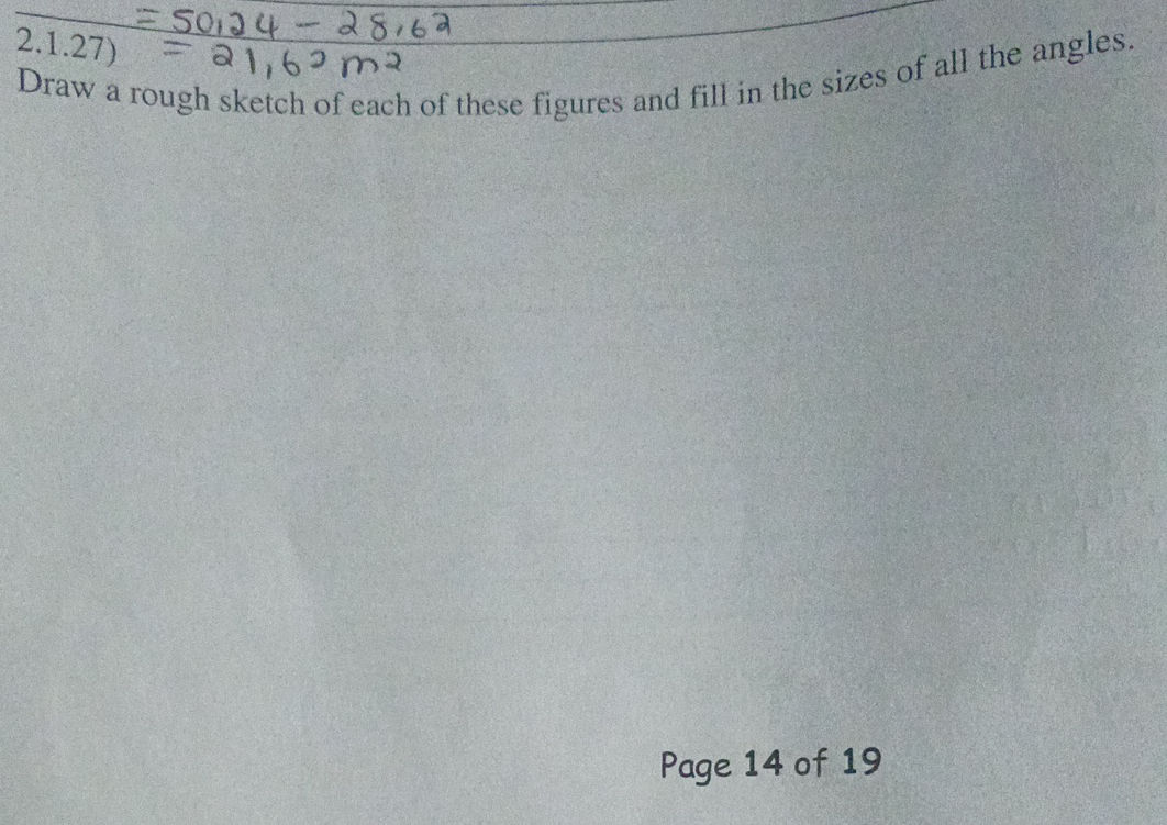 2.1.27) = 21,62 m² Draw a rough sketch of | StudyX