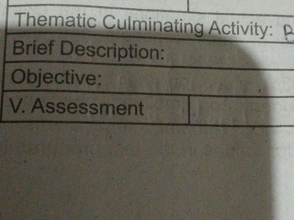 Thematic Culminating Activity: Brief | StudyX