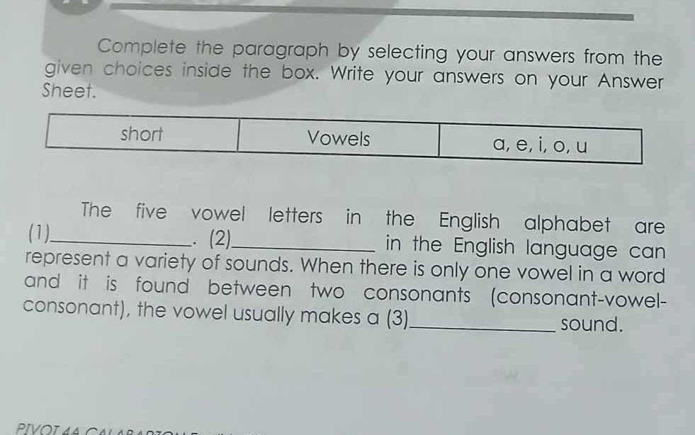 Complete the paragraph by selecting your | StudyX