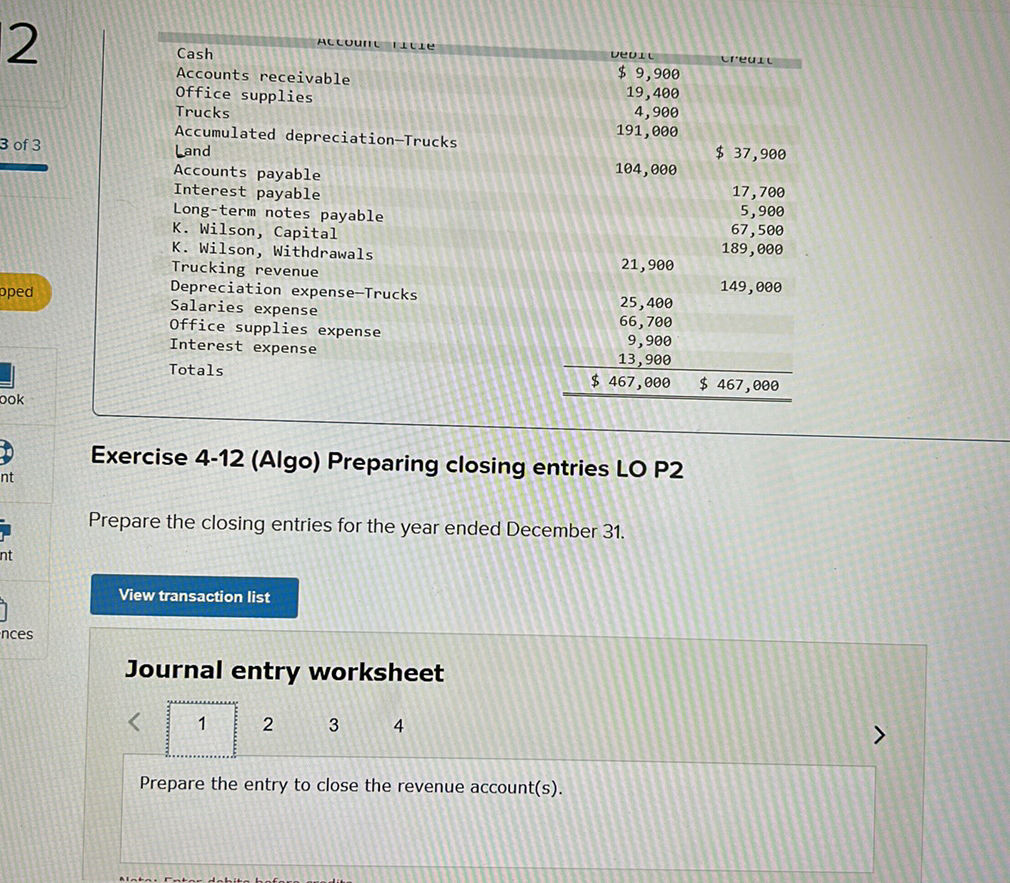 Prepare the closing entries for the year | StudyX