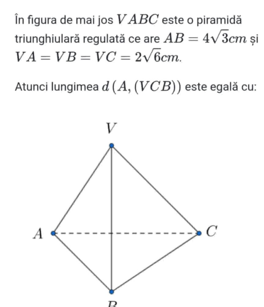 În figura de mai jos VABC este o piramidă | StudyX