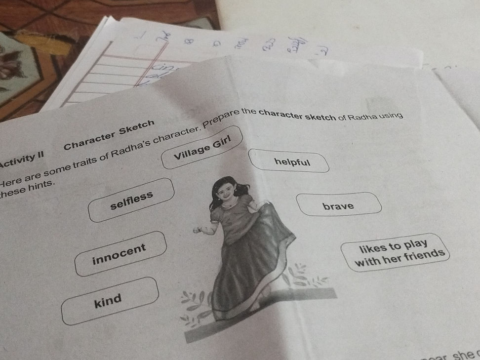 Activity II Character Sketch Here are some | StudyX