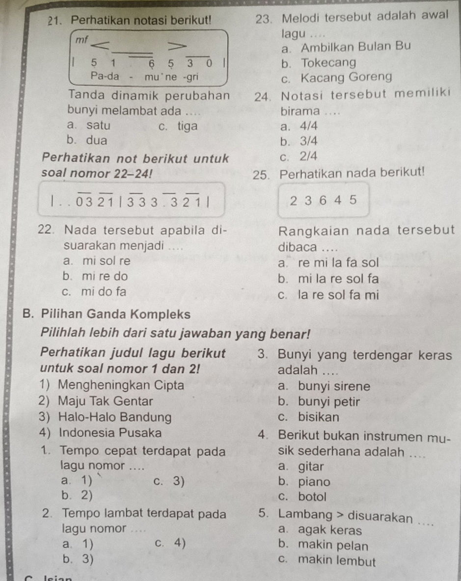 21. Perhatikan notasi berikut! ``` mf 1 | StudyX
