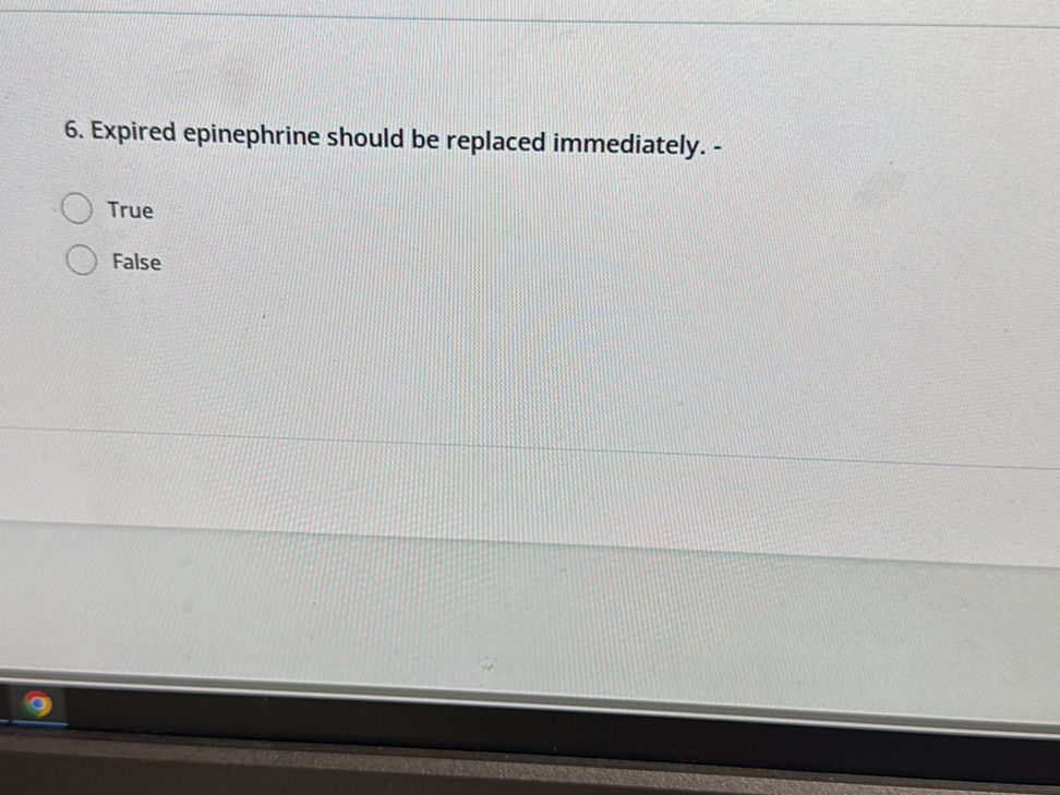 6. Expired epinephrine should be replaced | StudyX