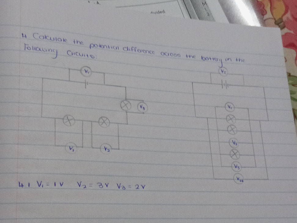 4. Calculate the potential difference across | StudyX