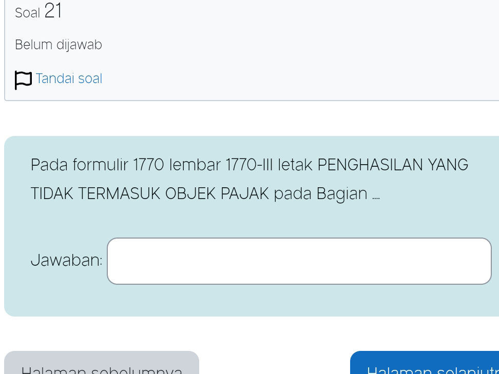 Pada formulir 1770 lembar 1770-III letak | StudyX