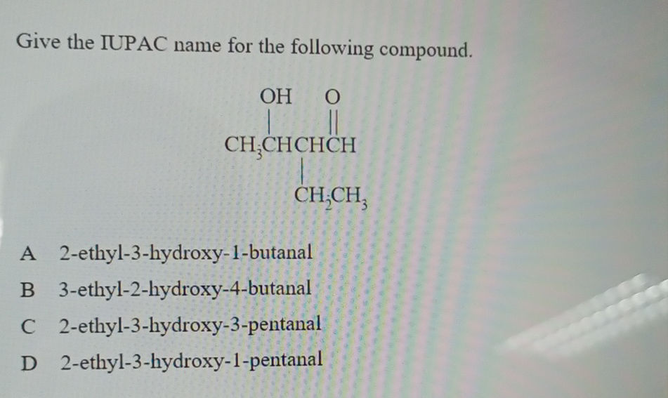Give the IUPAC name for the following | StudyX