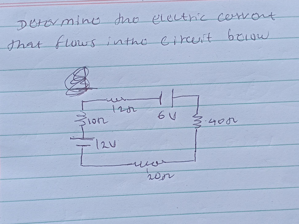 Determine the electric current that flows | StudyX