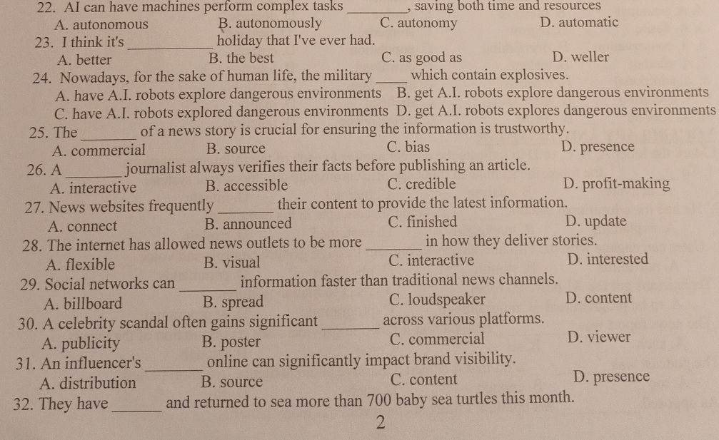 22. AI can have machines perform complex | StudyX
