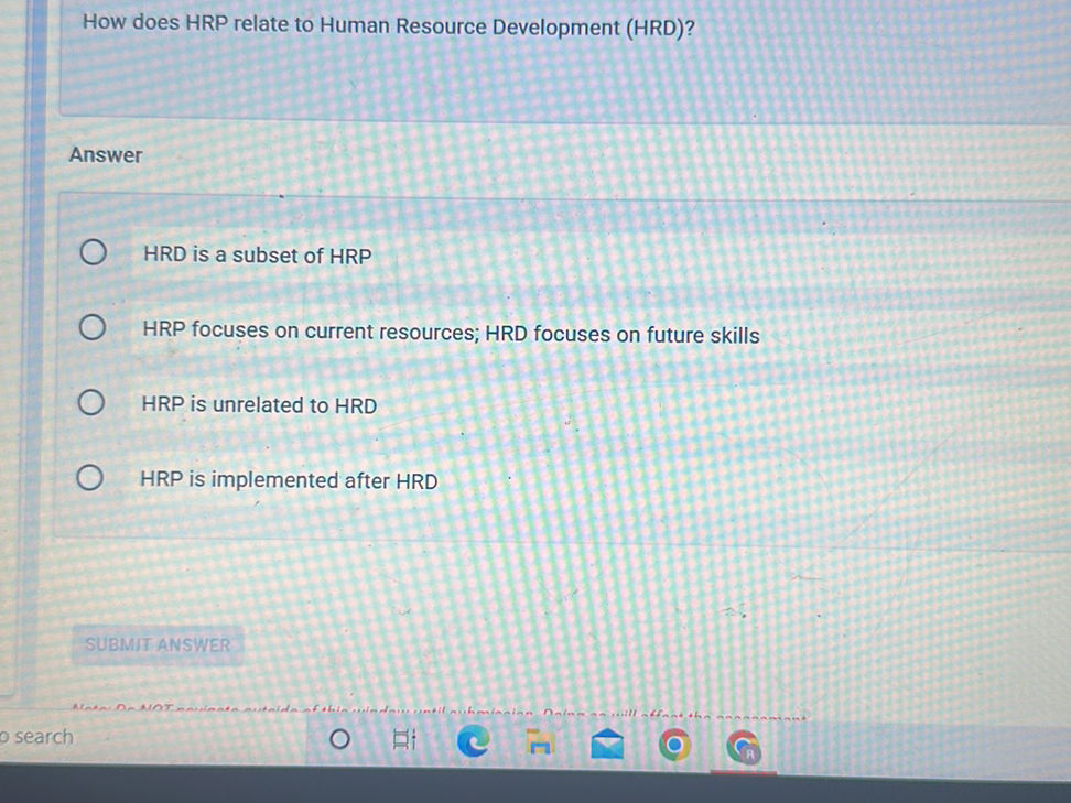 How does HRP relate to Human Resource | StudyX