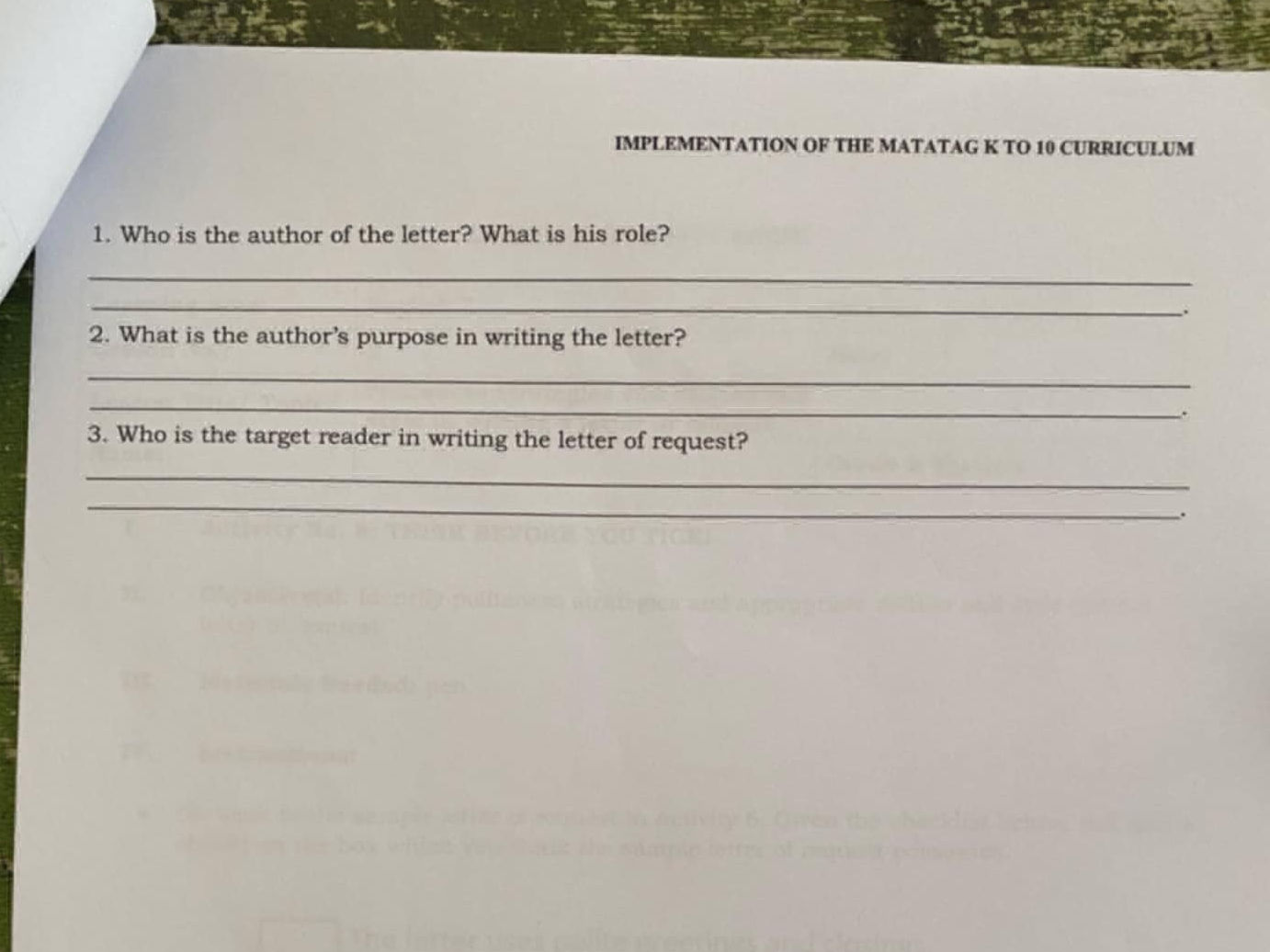 IMPLEMENTATION OF THE MATATAG K TO 10 | StudyX