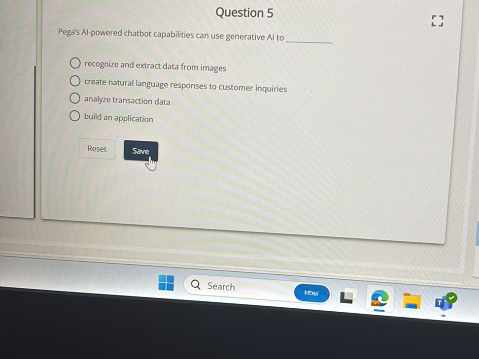 Question 5 Pega's Al-powered chatbot | StudyX