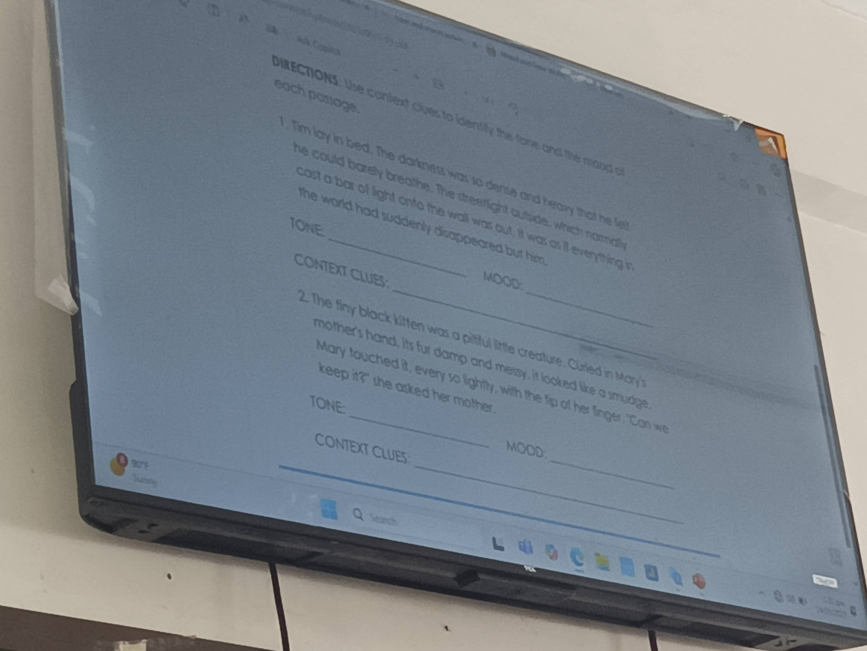 DIRECTIONS: Use context clues to identify | StudyX