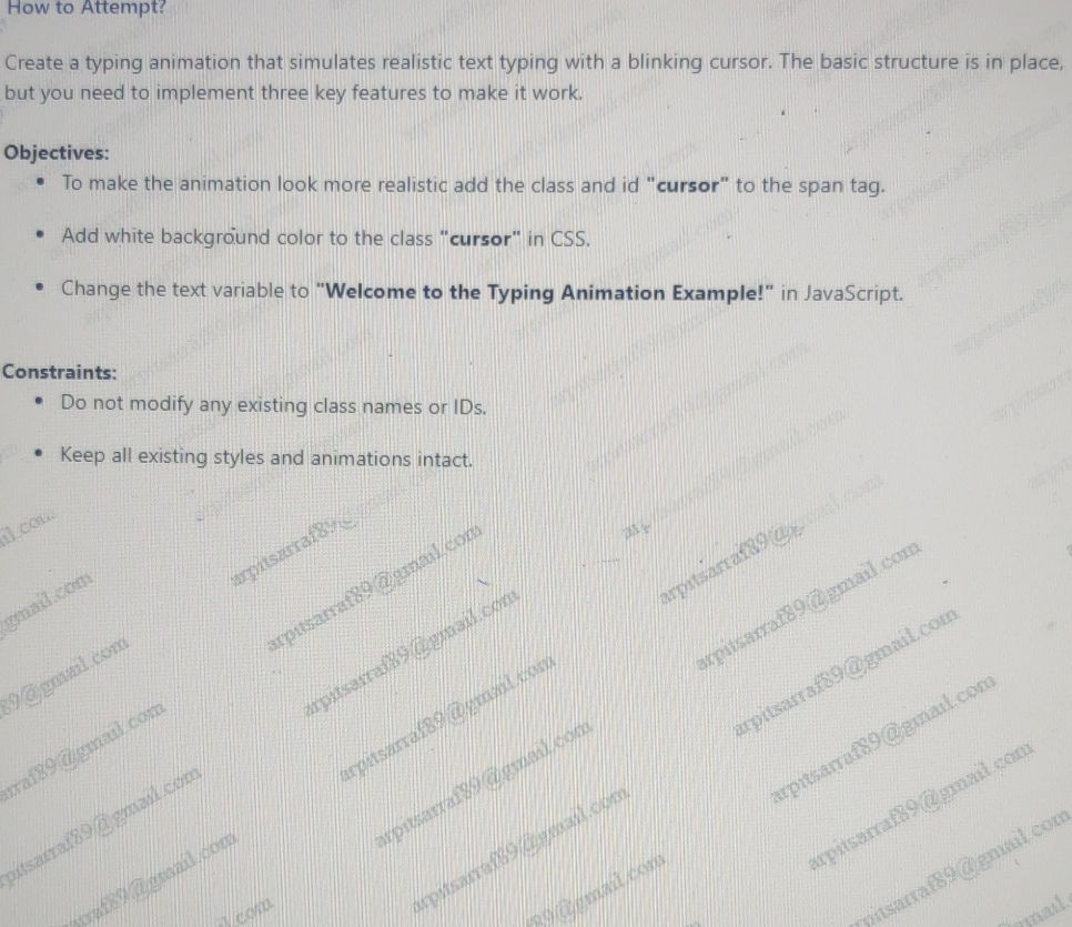 How to Attempt? Create a typing animation | StudyX