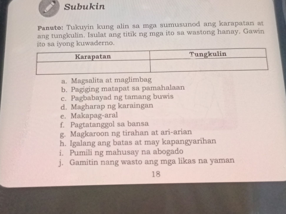 Panuto: Tukuyin kung alin sa mga sumusunod | StudyX