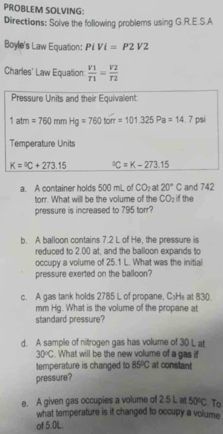 PROBLEM SOLVING: Directions: Solve the | StudyX