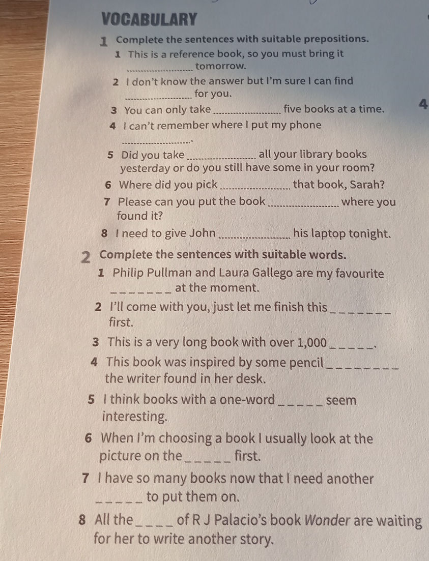 1 Complete the sentences with suitable | StudyX