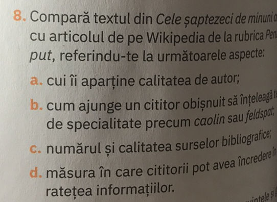 8. Compară textul din Cele șaptezeci de | StudyX