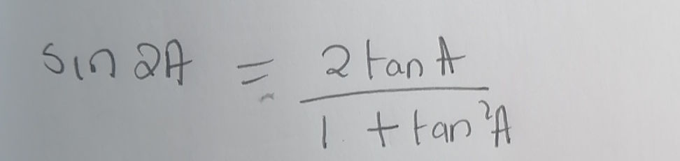 Prove the trigonometric identity sin 2A = (2 | StudyX