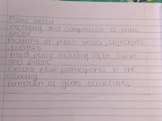 Public sector necessity and composition of | StudyX