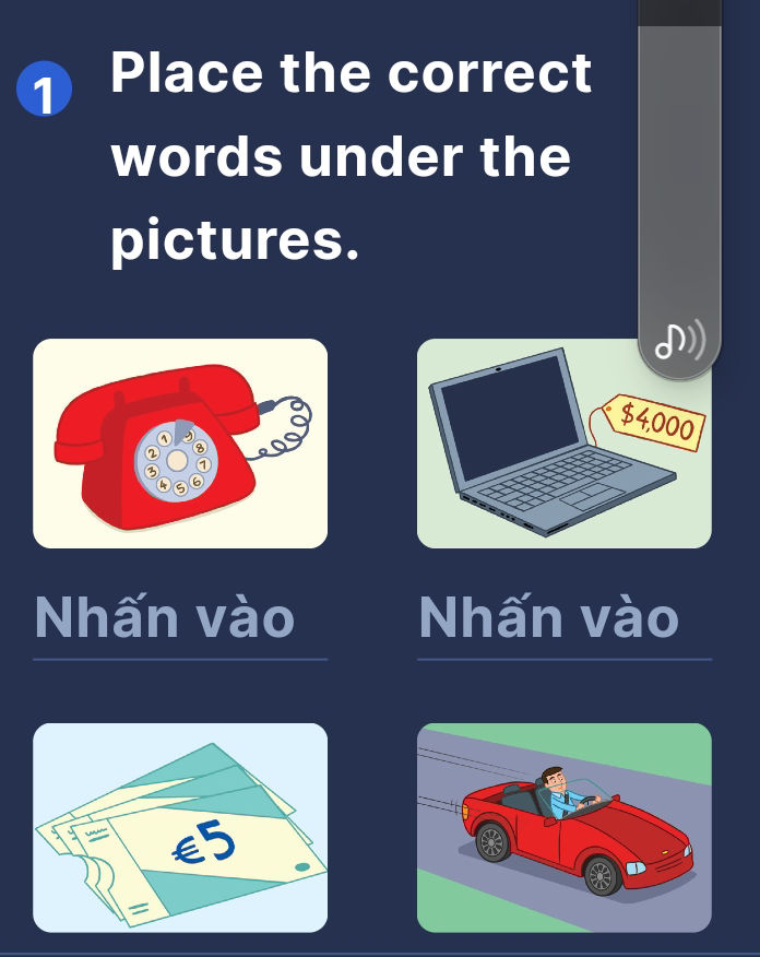 1 Place the correct words under the | StudyX