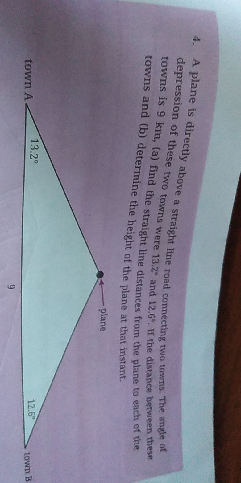 4. A plane is directly above a straight line | StudyX