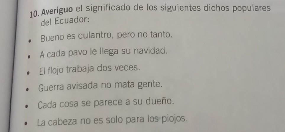 10. Averiguo el significado de los | StudyX