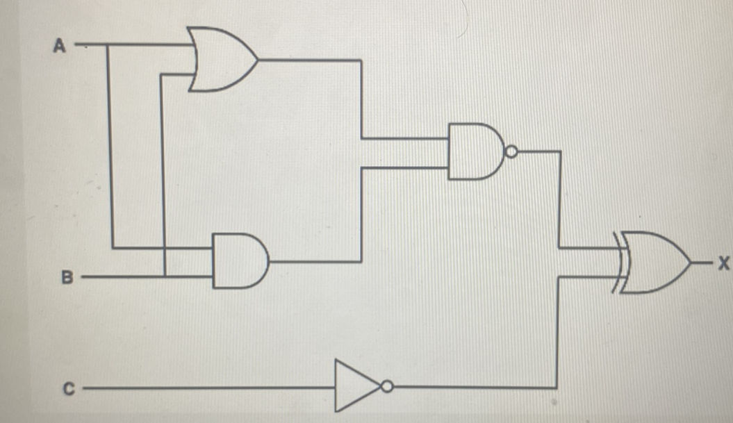 The image shows a logic circuit diagram. The | StudyX