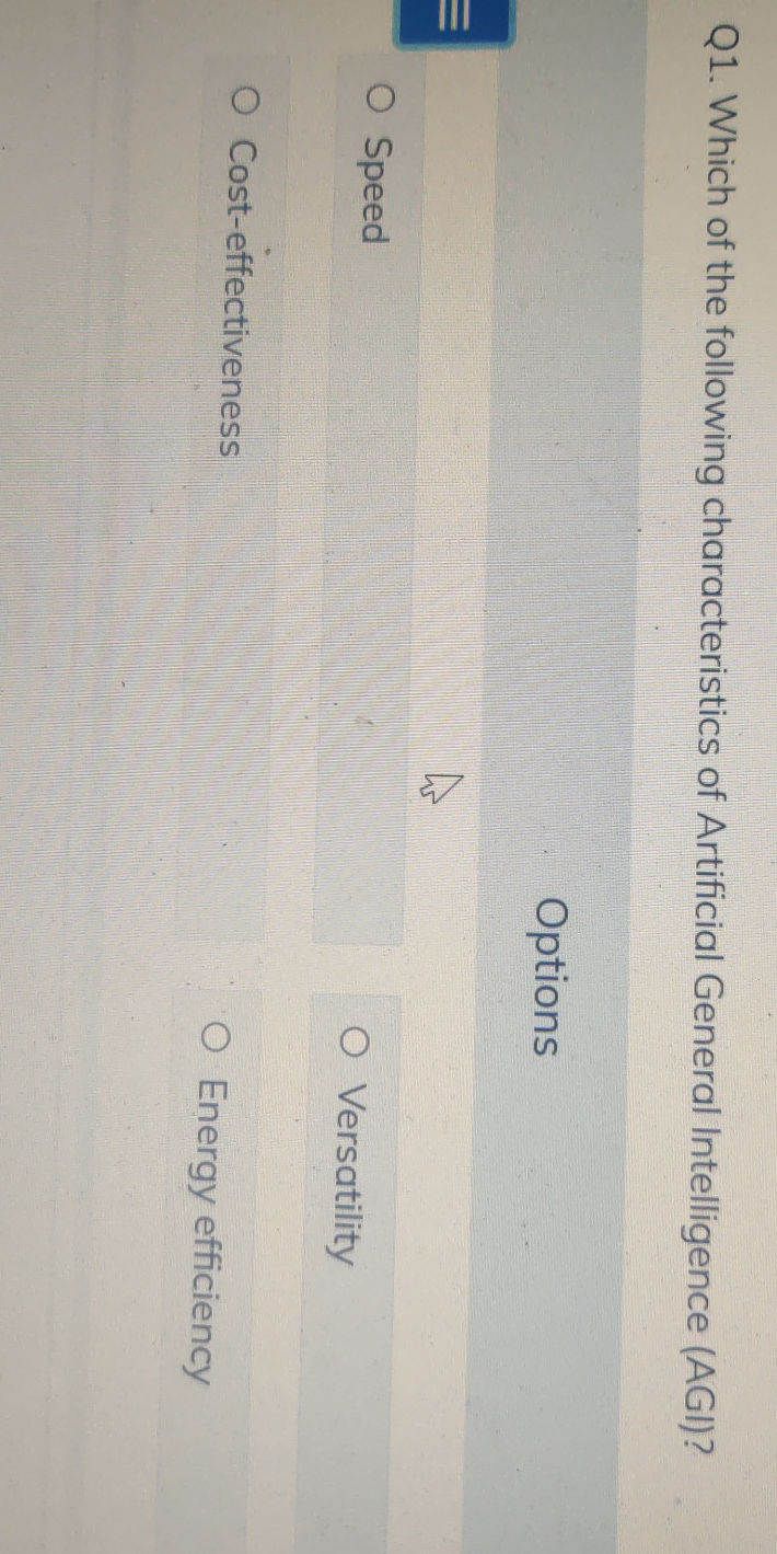 Q1. Which of the following characteristics | StudyX