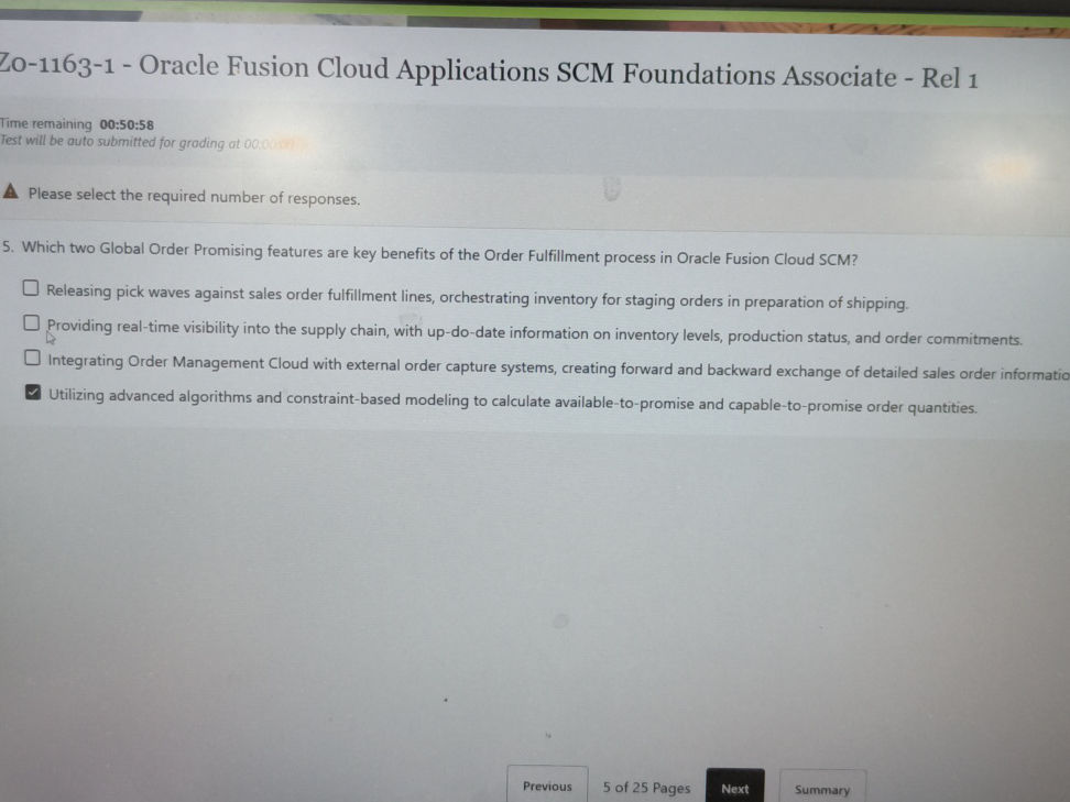 5. Which two Global Order Promising features | StudyX