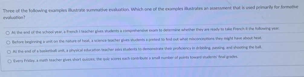 Three of the following examples illustrate | StudyX