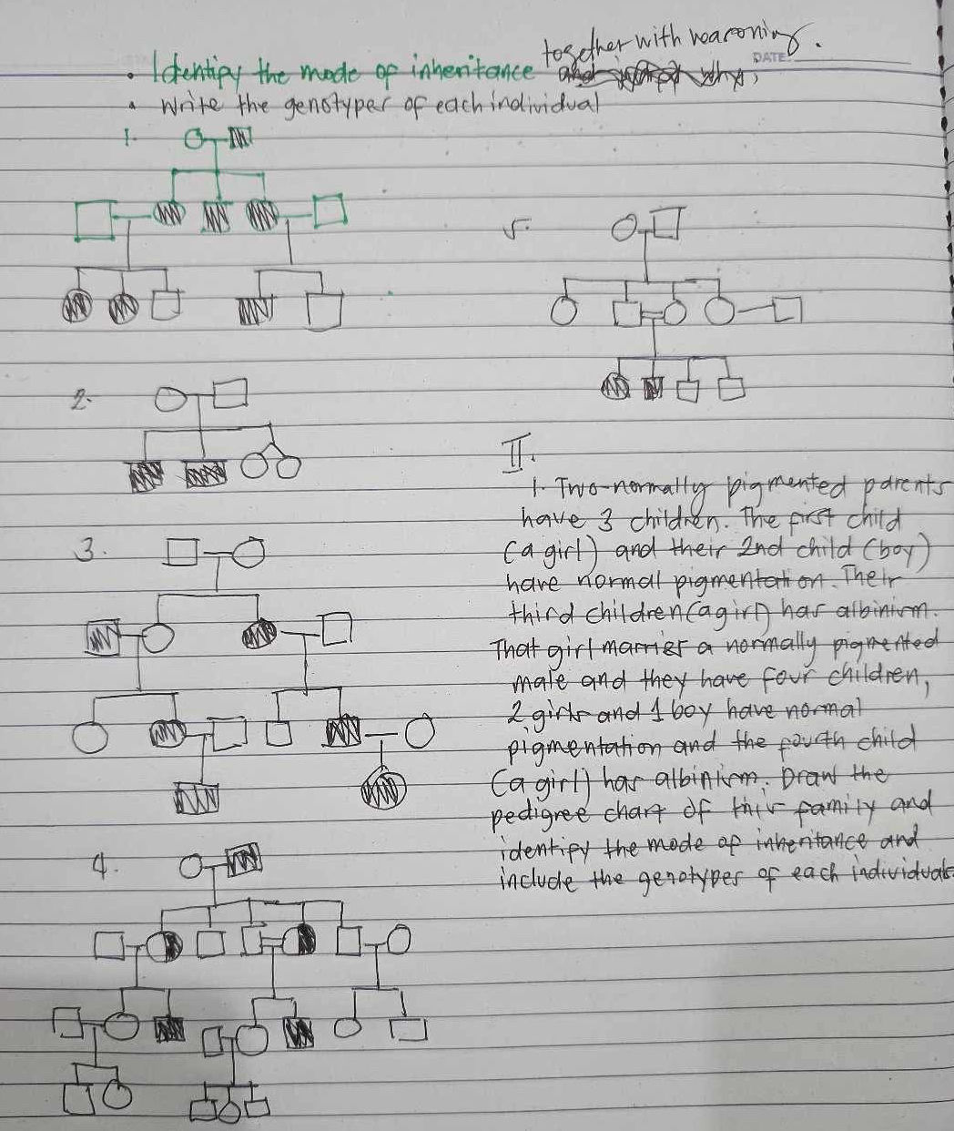 Identify the mode of inheritance and why? | StudyX