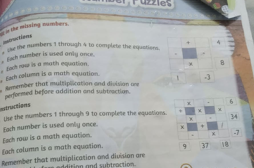 Fill in the missing numbers. Instructions * | StudyX