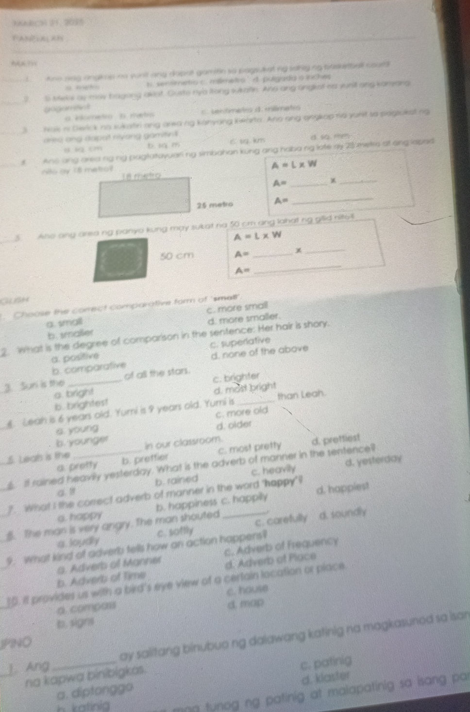 4. Ano ang area ng pagtatayuan ng simbahan | StudyX