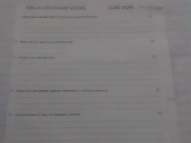 1. Differentiate between natural immunity | StudyX