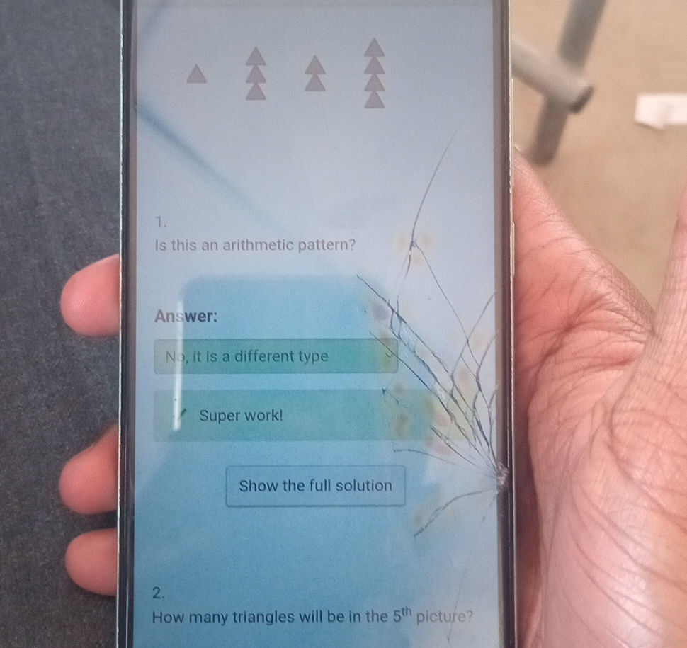 1. Is this an arithmetic pattern? Answer: | StudyX