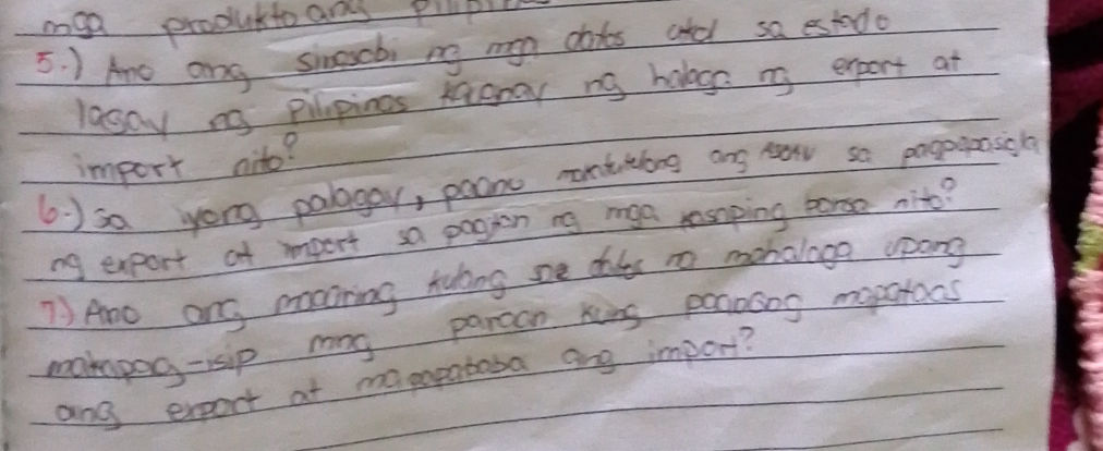 5.) Ano ang sinasabi ng mga datos uted sa | StudyX