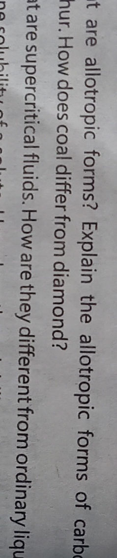 What are allotropic forms? Explain the | StudyX