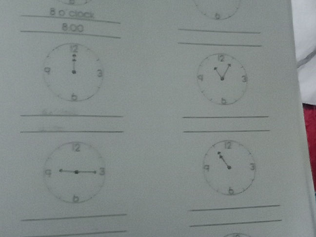 8 o'clock 8:00 Clock 1: The hour hand is at | StudyX