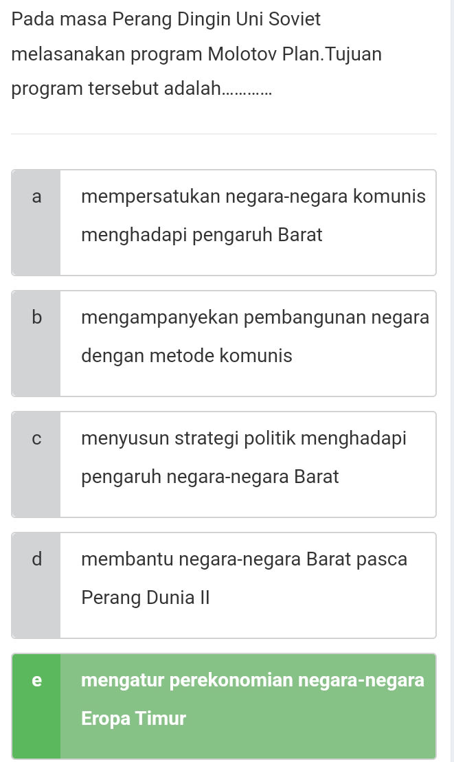 Pada masa Perang Dingin Uni Soviet | StudyX