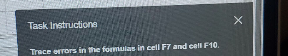 Trace errors in the formulas in cell F7 and | StudyX
