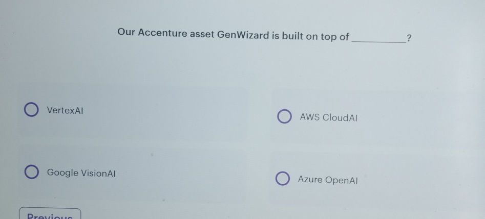 Our Accenture asset GenWizard is built on | StudyX