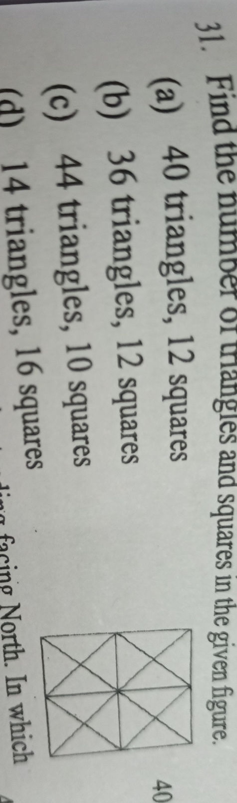 31. Find the number of triangles and squares | StudyX