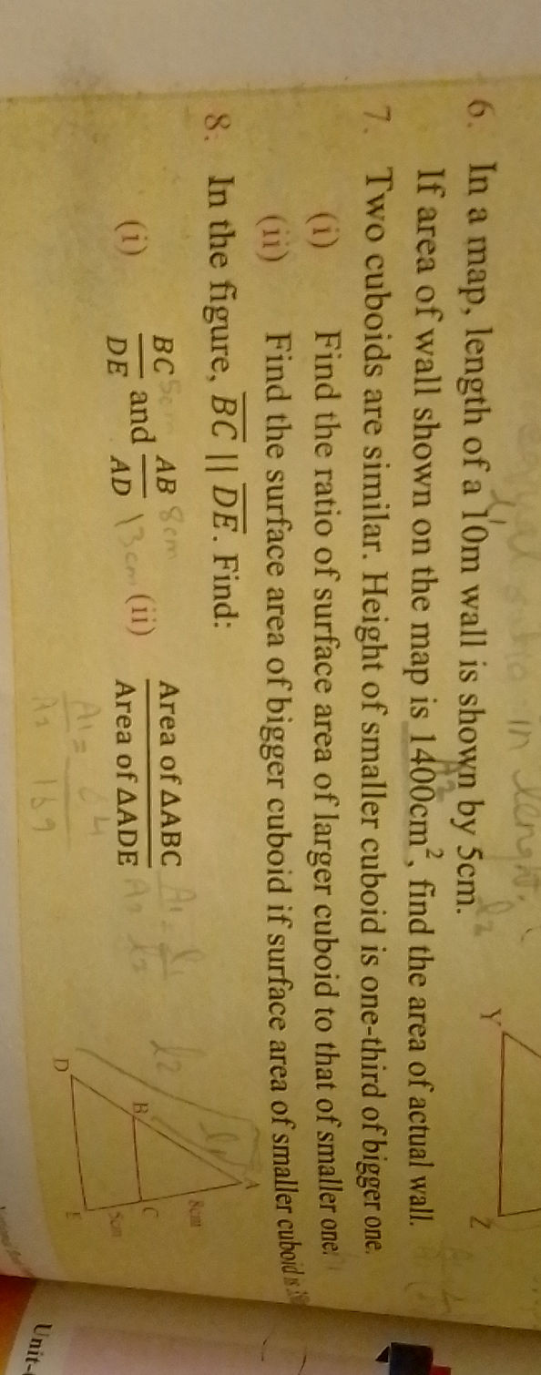 6. In a map, length of a 10m wall is shown | StudyX