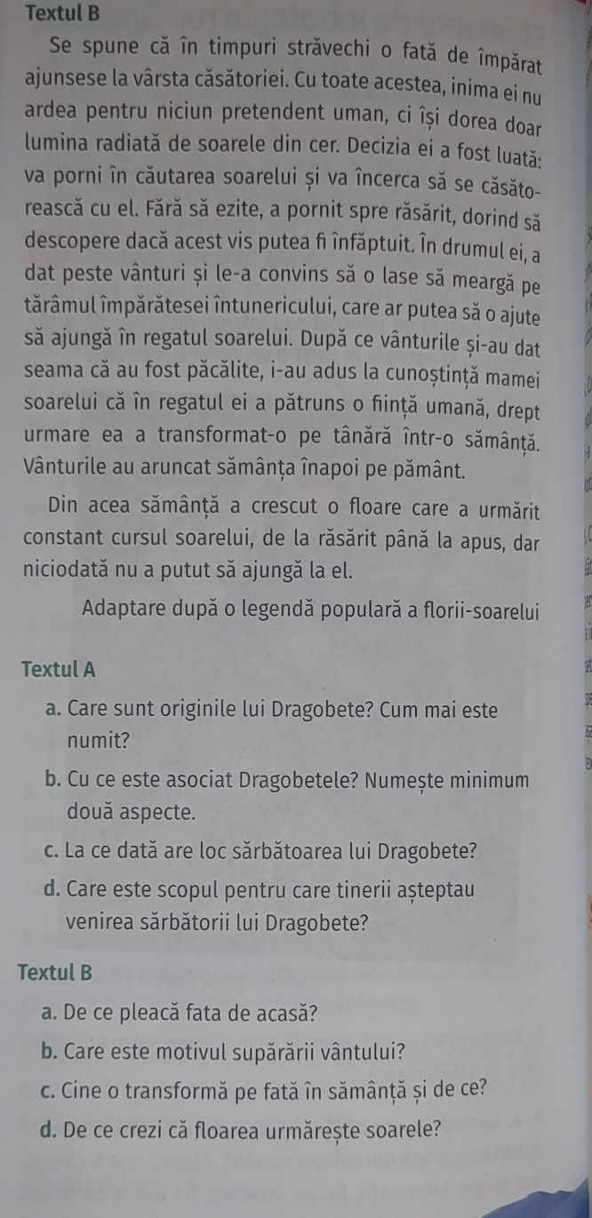 Textul A a. Care sunt originile lui | StudyX